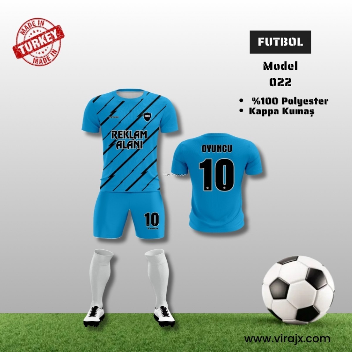 Özel Tasarım Futbol Forması - Futbol Forması ve Şort - Futbol - virajx