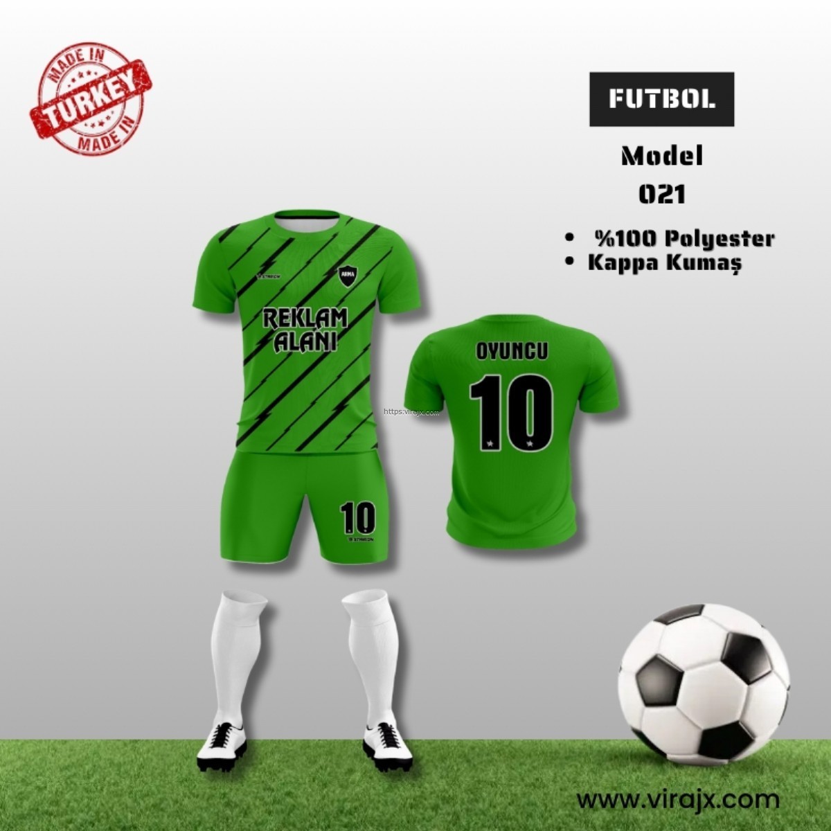 Özel Tasarım Futbol Forması - Futbol Forması ve Şort - Futbol - virajx