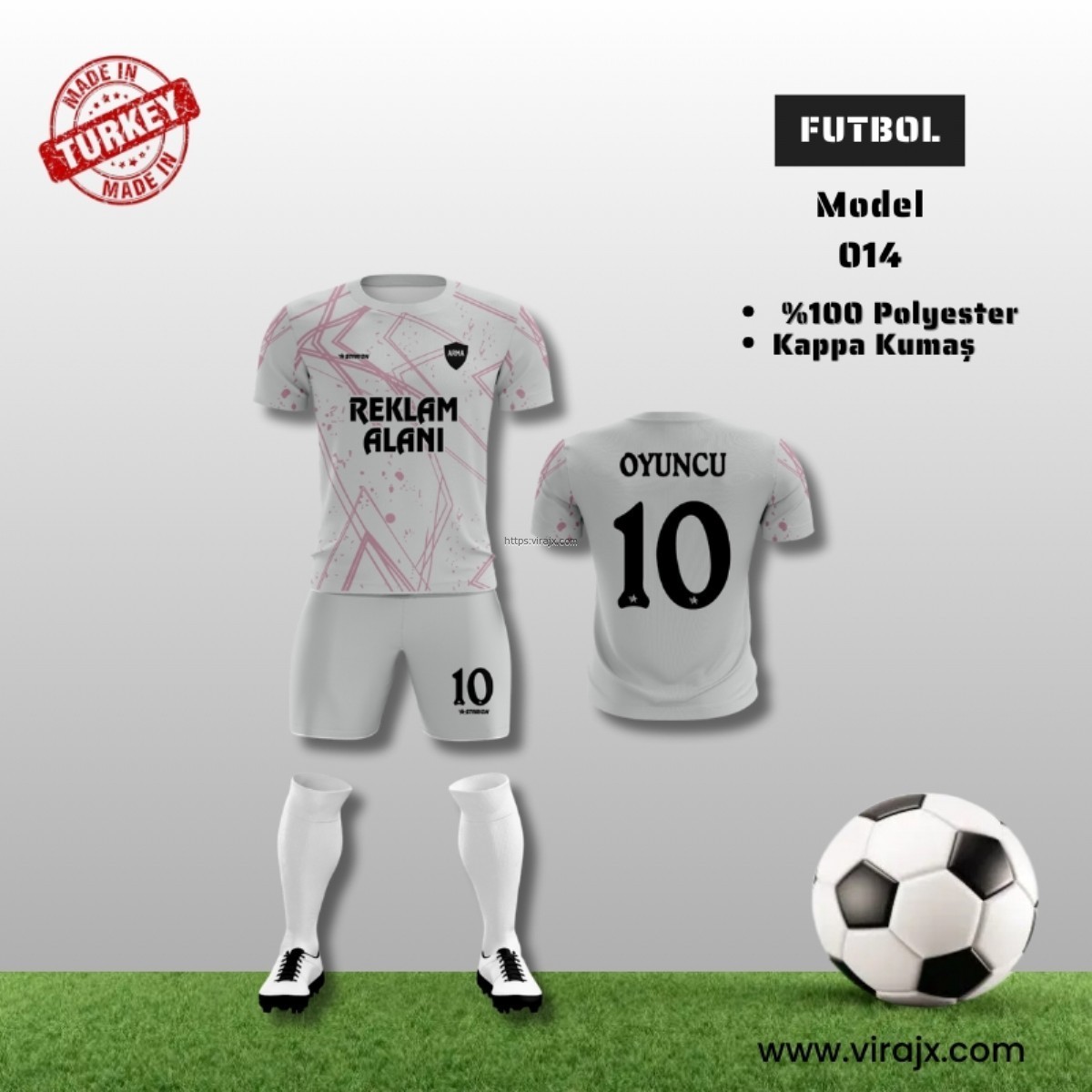 Özel Tasarım Futbol Forması - Futbol Forması ve Şort - Futbol - virajx